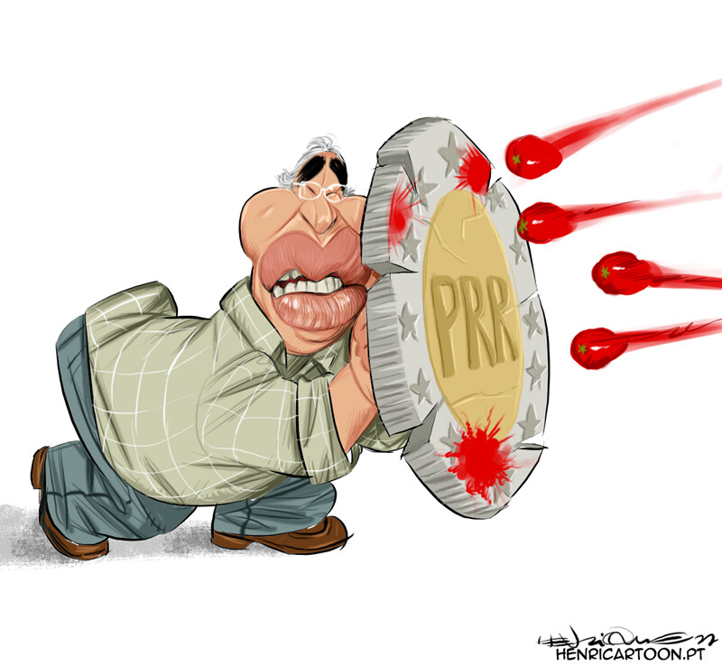 O escudo - HenriCartoon