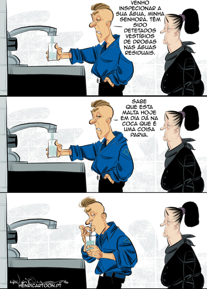 Água que faz rir - HenriCartoon